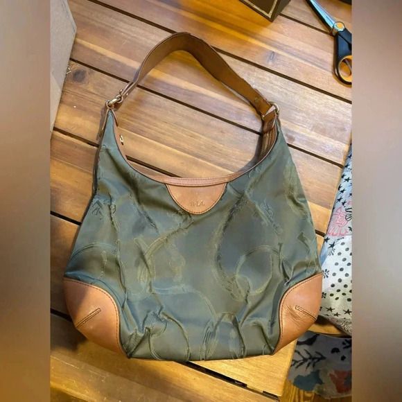 Ralph Lauren | Bags | Vintage Ralph Lauren Hobo Eque Bag Signature C ...